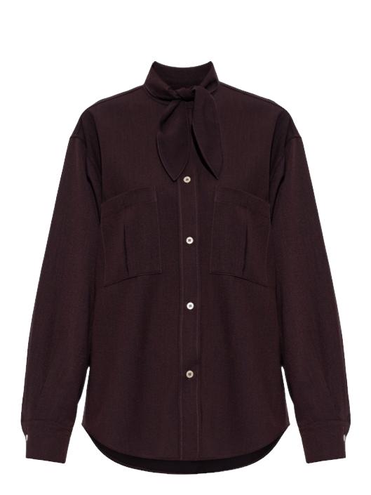 FORTE_FORTE Forte Forte Long Sleeve Shirt with Tie Detail